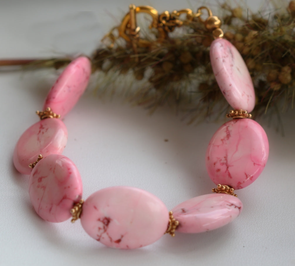 Pink Magnesite Bracelet – LACE Creations